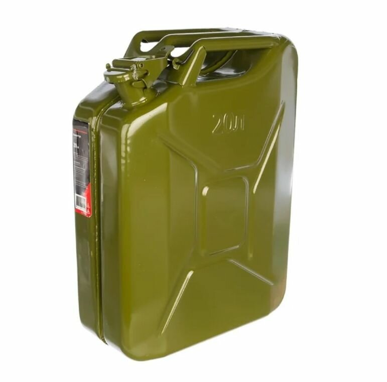 Канистра металлическая для ГСМ 20 литров, толщина стенок 0,8 мм
