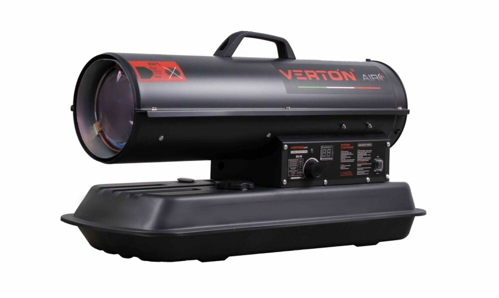 Дизельная тепловая пушка Verton Air DH-24 (24кВт,588м3/ч,1,4л/ч, прям. нагрев, дисплей, манометр, дизель/керосин)