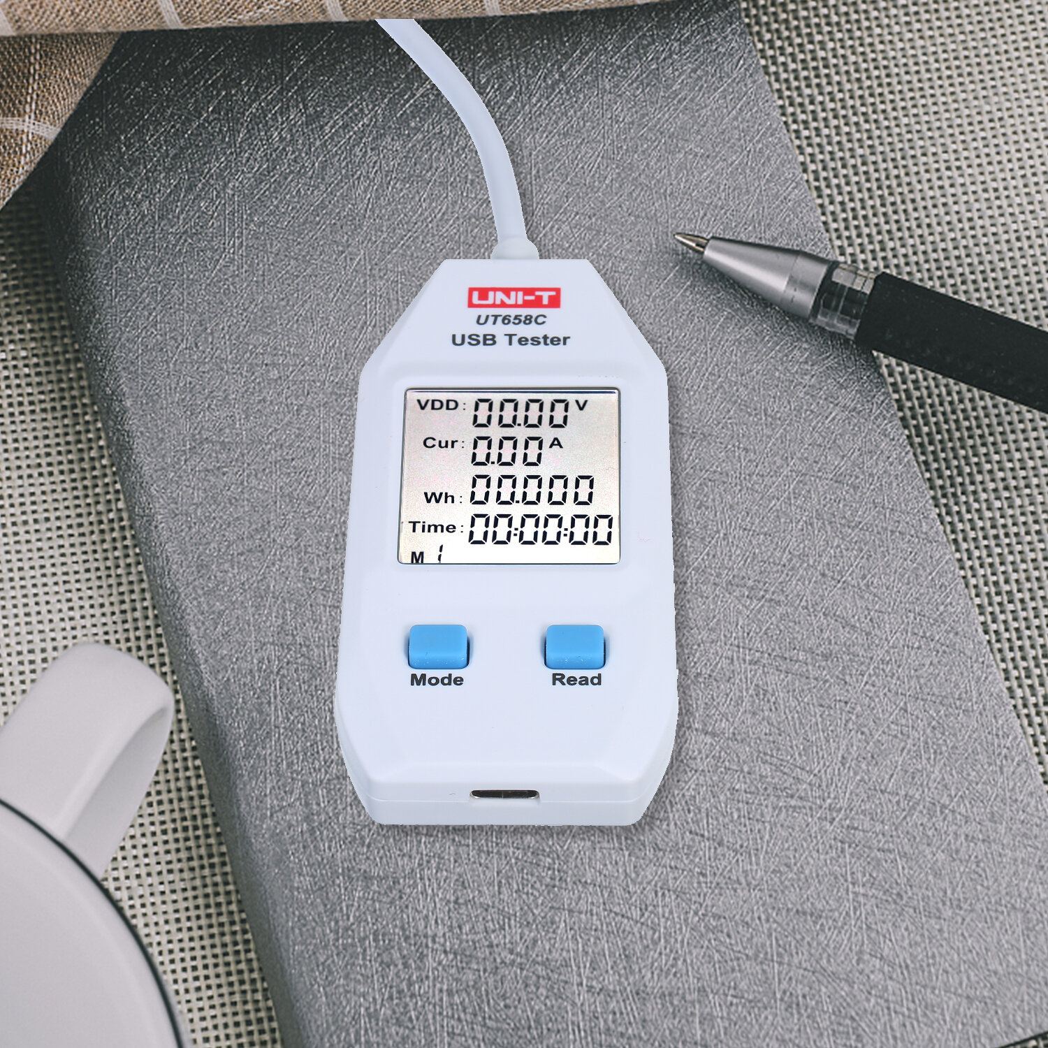 USB тестер мощности UT658C, цифровой вольтметр и амперметр с ЖК-дисплеем для измерения параметров USB