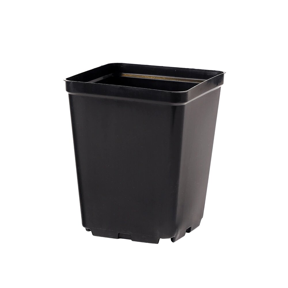 Горшок пластиковый технологический черный 12,5х12,5х15,5 см 2,1 л