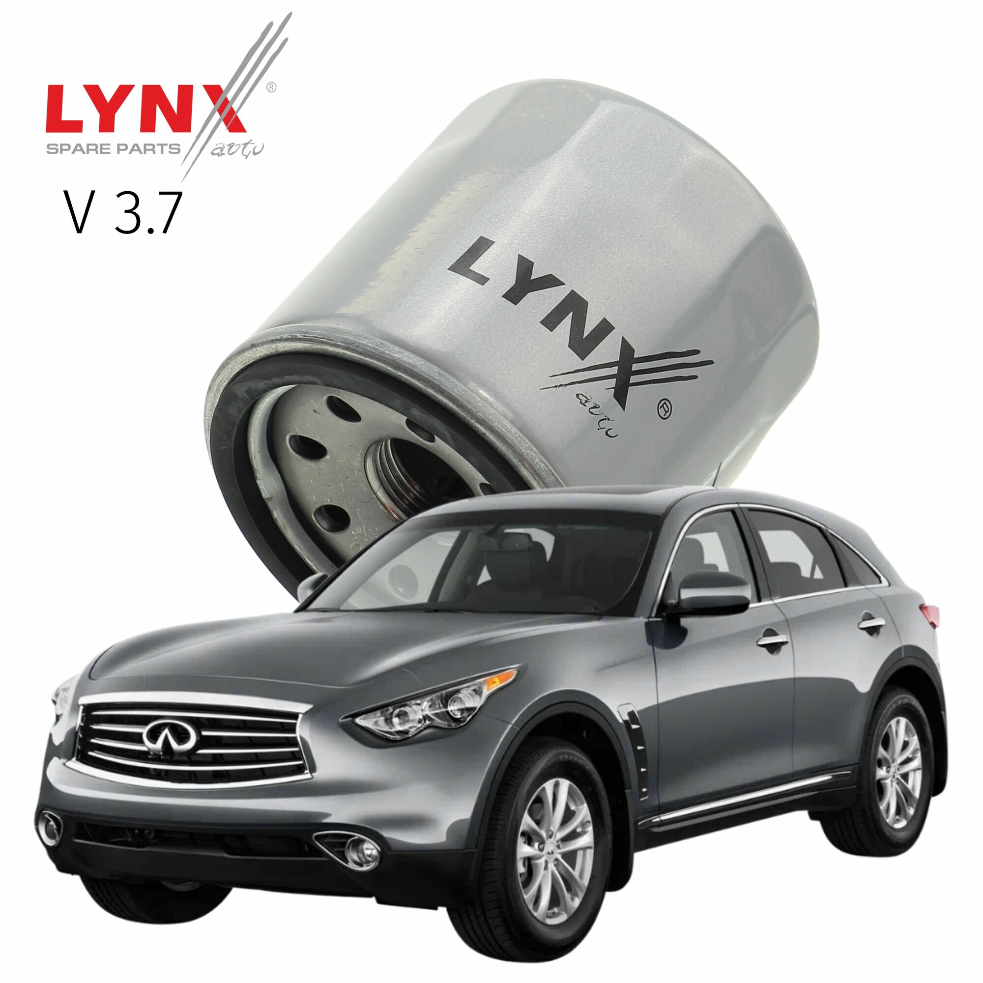 Фильтр масляный Infiniti QX70 (2) / Инфинити Ку Икс 70 2013 2014 2015 2016 2017 2018 2019 V3.7 VQ37VHR / 1шт LYNXauto