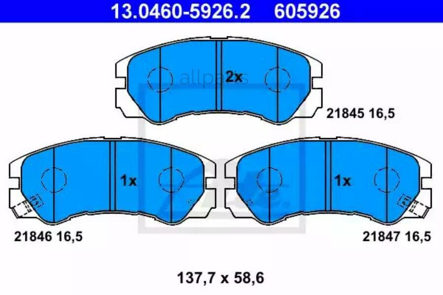 ATE 13.0460-5926.2 Колодки OPEL FRONTERA WVA21845