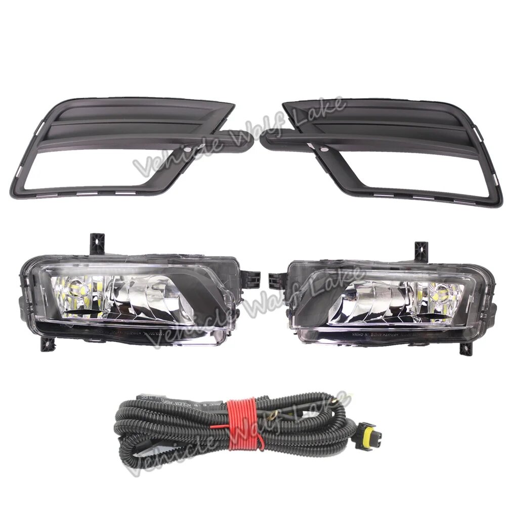 Светодиодные противотуманные фары для VW Caddy 2016 2017 2018, автомобильный Стайлинг, передняя противотуманная фара, крышка жгута проводов в сборе, автомобильные аксессуары set