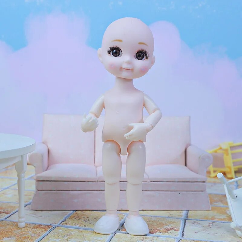 Мини-кукла Whiteroom 16 см Розовый, baby12, green eyes doll