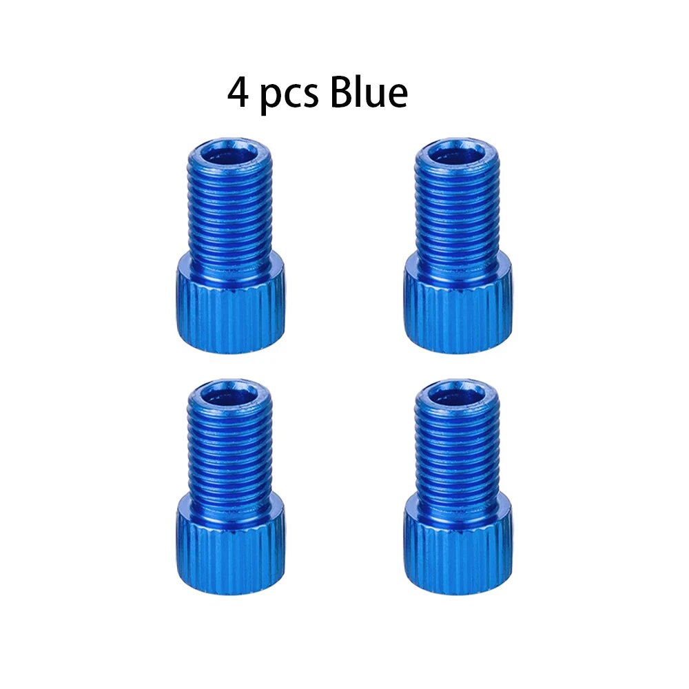 Алюминиевый велосипедный клапан PRESTA-SCHRADER Синий, 4 pcs Blue