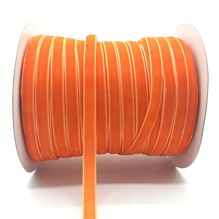 Бархатная лента RYFDBMauve 5 ярдов Оранжевый, Orange