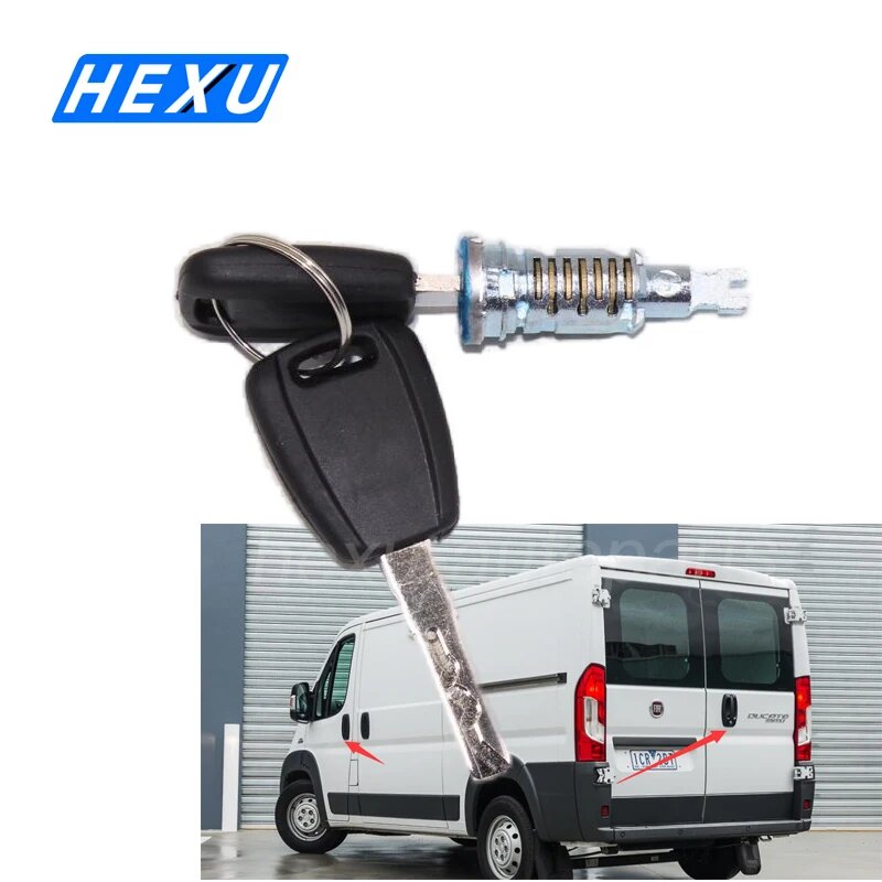 Цилиндр замка дверной ручки с 2 ключами для Fiat Ducato Peugeot Boxer III Citron Jumper 02-14 Fiorino 07-15 Qubo 08-09