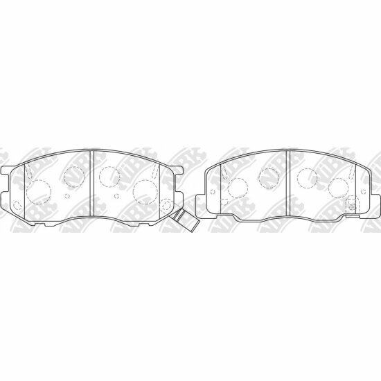 Колодки тормозные дисковые Nibk PN1404, 4 шт