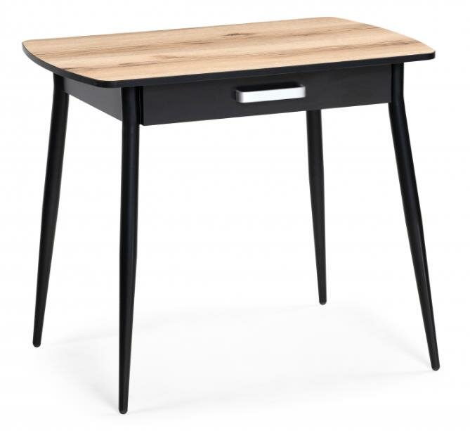 Стол Woodville Вики 90х60х77 дуб делано / черный Размеры: Высота 770мм Глубина 600мм Ширина 900мм