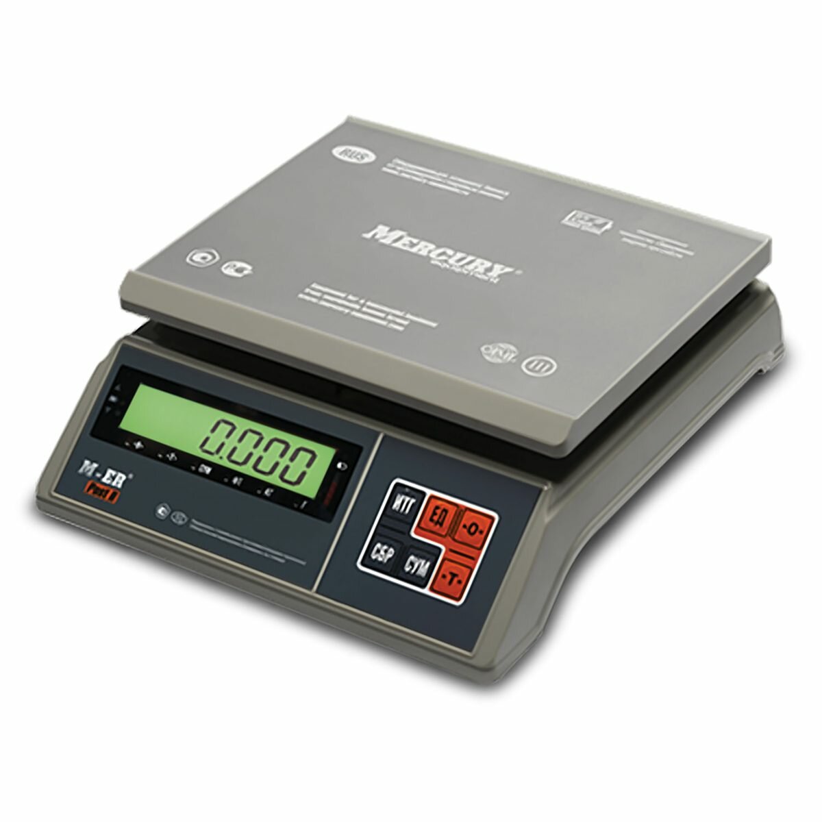 Весы фасовочные MERTECH M-ER 326AСF-6.02 LCD, 0.02-6кг, платформа 325x23 (326AFU-6.01 LCD)