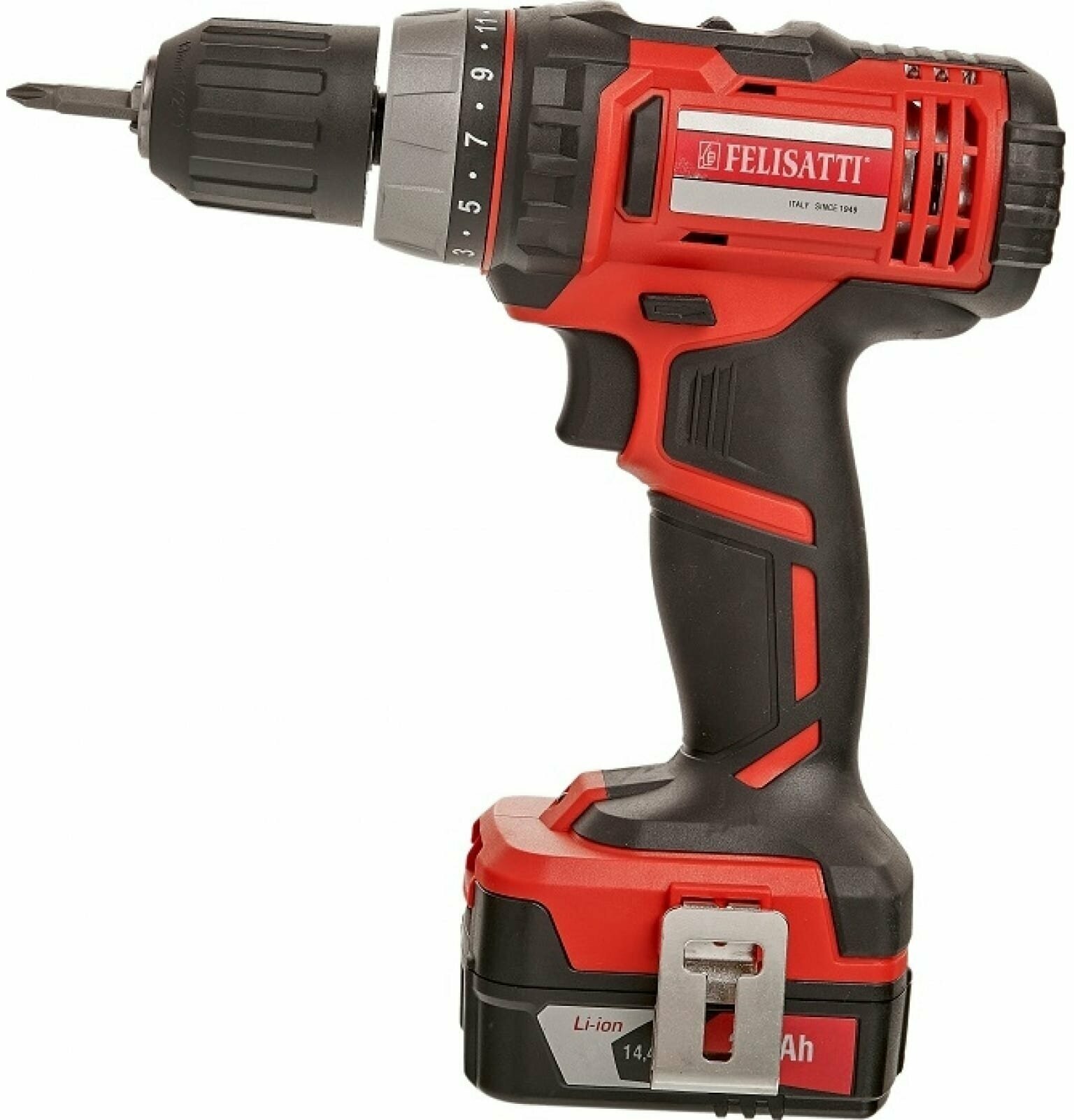 Аккумуляторная дрель-шуруповерт FELISATTI ДА-10/14,4Л3(М) (2 аккум. 2,0Ач, ЗУ-слайдерного типа)