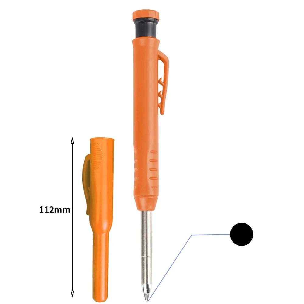 Механические карандаши плотницкие с точилкой Оранжевый, Orange Pen and Cap