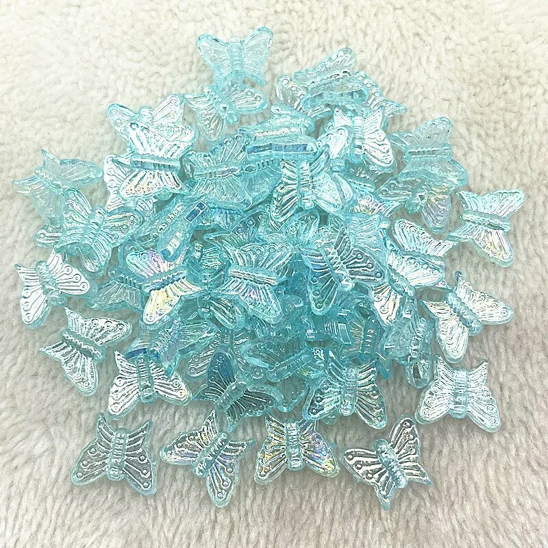 Акриловые бусины бабочки, цвет 15, 30 шт.