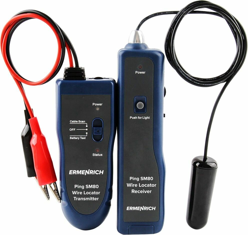 Детектор подземных кабелей Ermenrich "Ping SM80", звуковая индикация, 455 гр