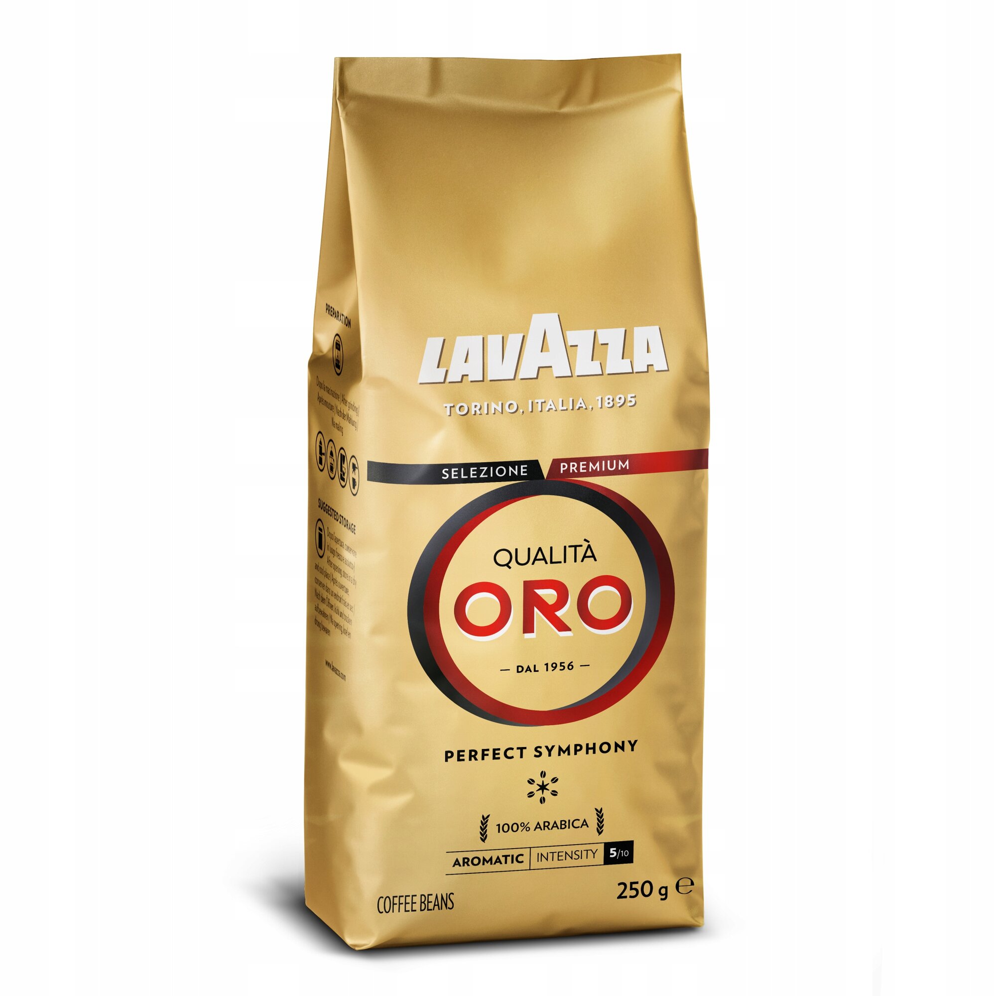 Зерна кофе Lavazza "Qualita Oro", 250г, средняя обжарка, арабика