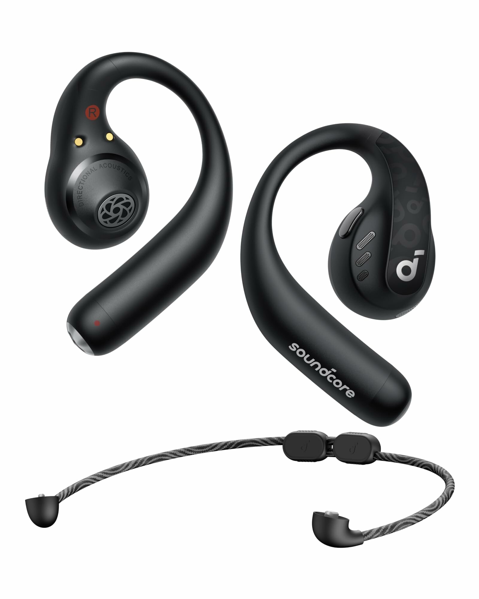 Наушники Anker AeroFit Pro A3871P11, накладные, с микрофоном, черные