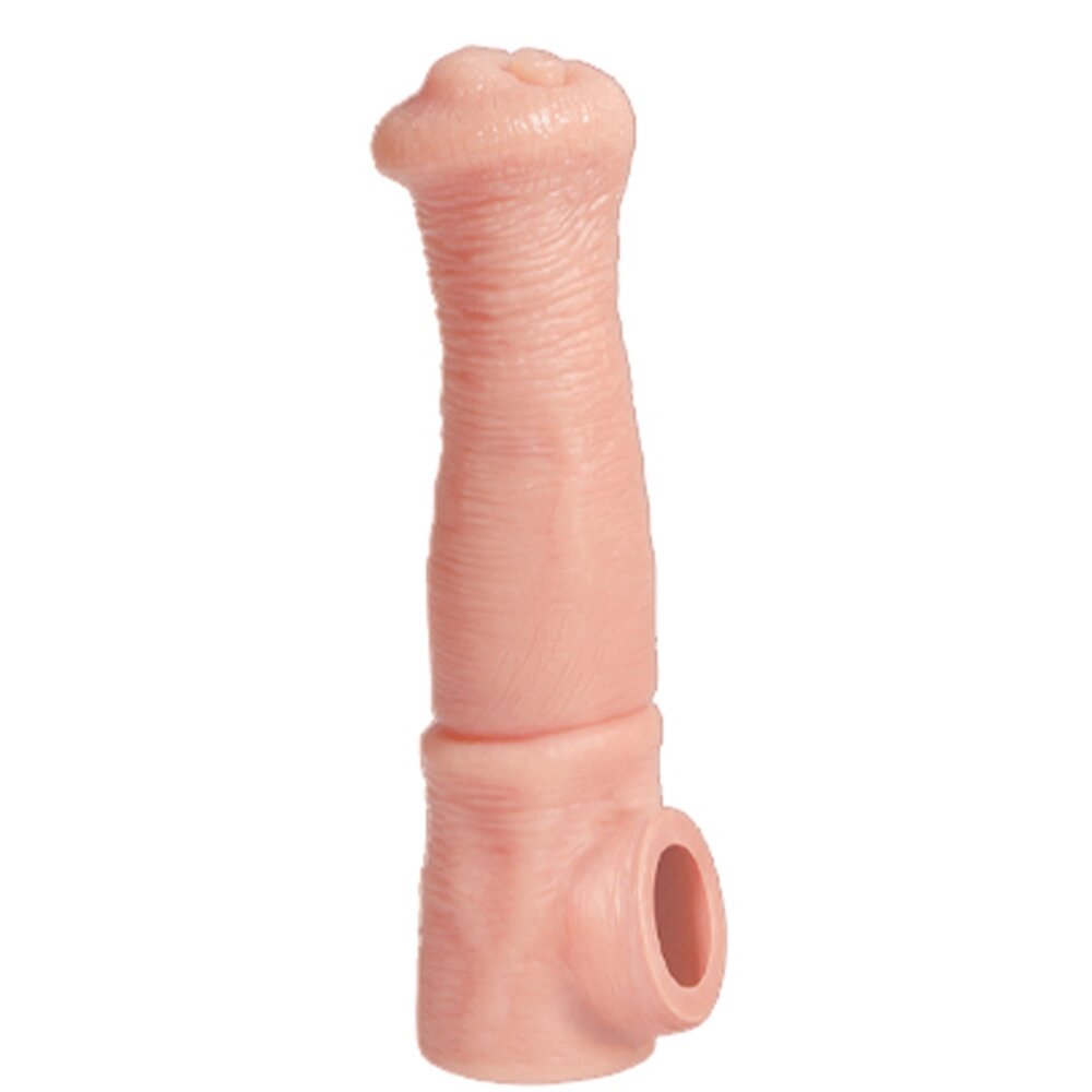 Насадка на член Kokos Cock Sleeve 012 L с подхватом мошонки, телесная