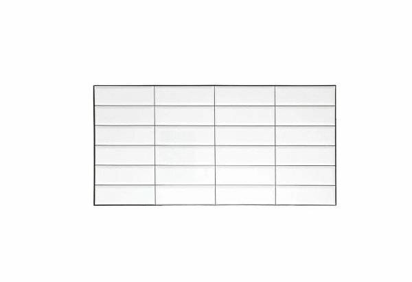 Плитка белая, черный ШОВ Панель ПВХ 955x480 мм (10)