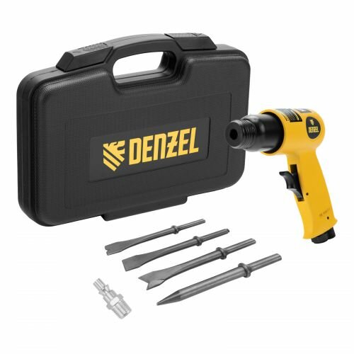 Denzel Пневматический молоток НР4500 + набор насадок, 113 л/мин, 4500 уд/мин, 57468