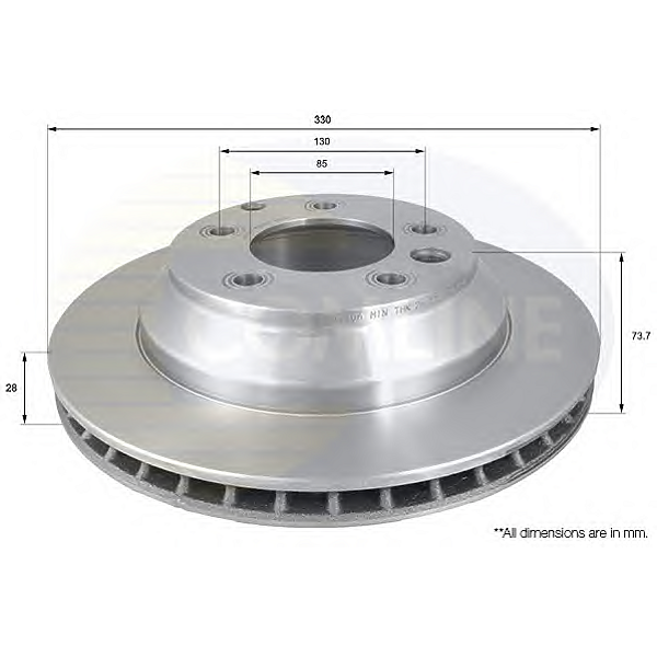COMLINE ADC1460V (7L6615601D / 7L6615601J / 7L8615601C) диск торм Audi (Ауди) q7 / prs Cayenne (Кайен) / VW Touareg