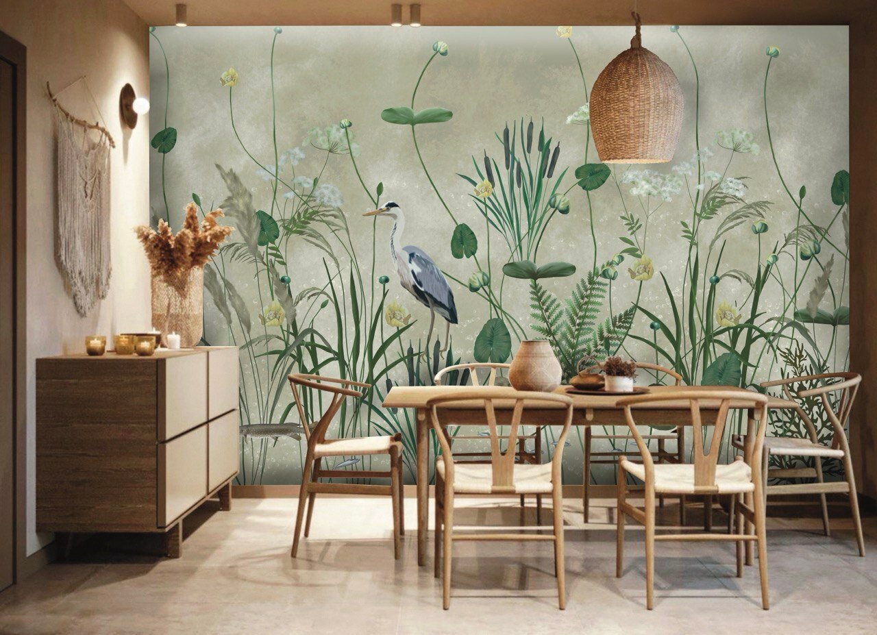 Обои бесшовные "Кама" бежевый (ширина 2550мм х длина 5000мм)