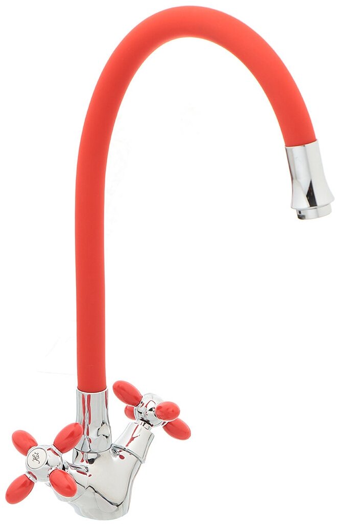 Смеситель для кухни (мойки) Frud R44127 (color) хром/красный