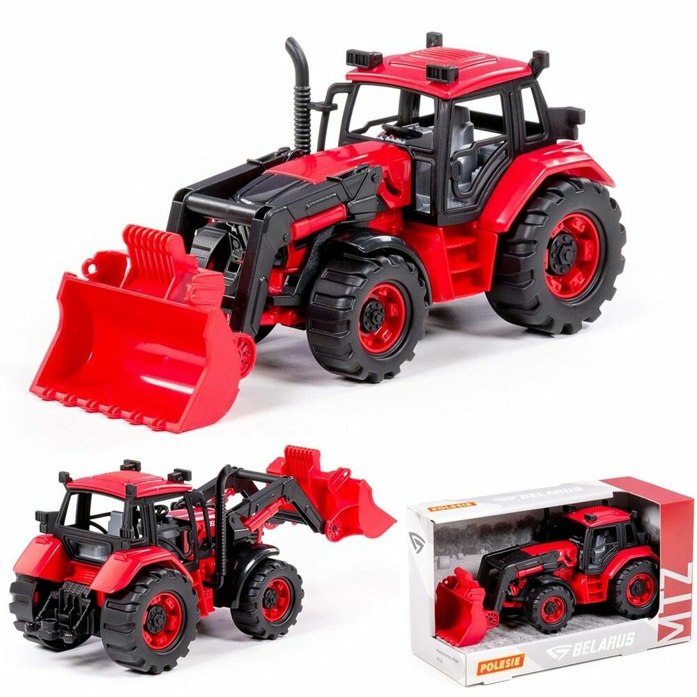 Трактор Полесье "Belarus", с погрузчиком, пластик