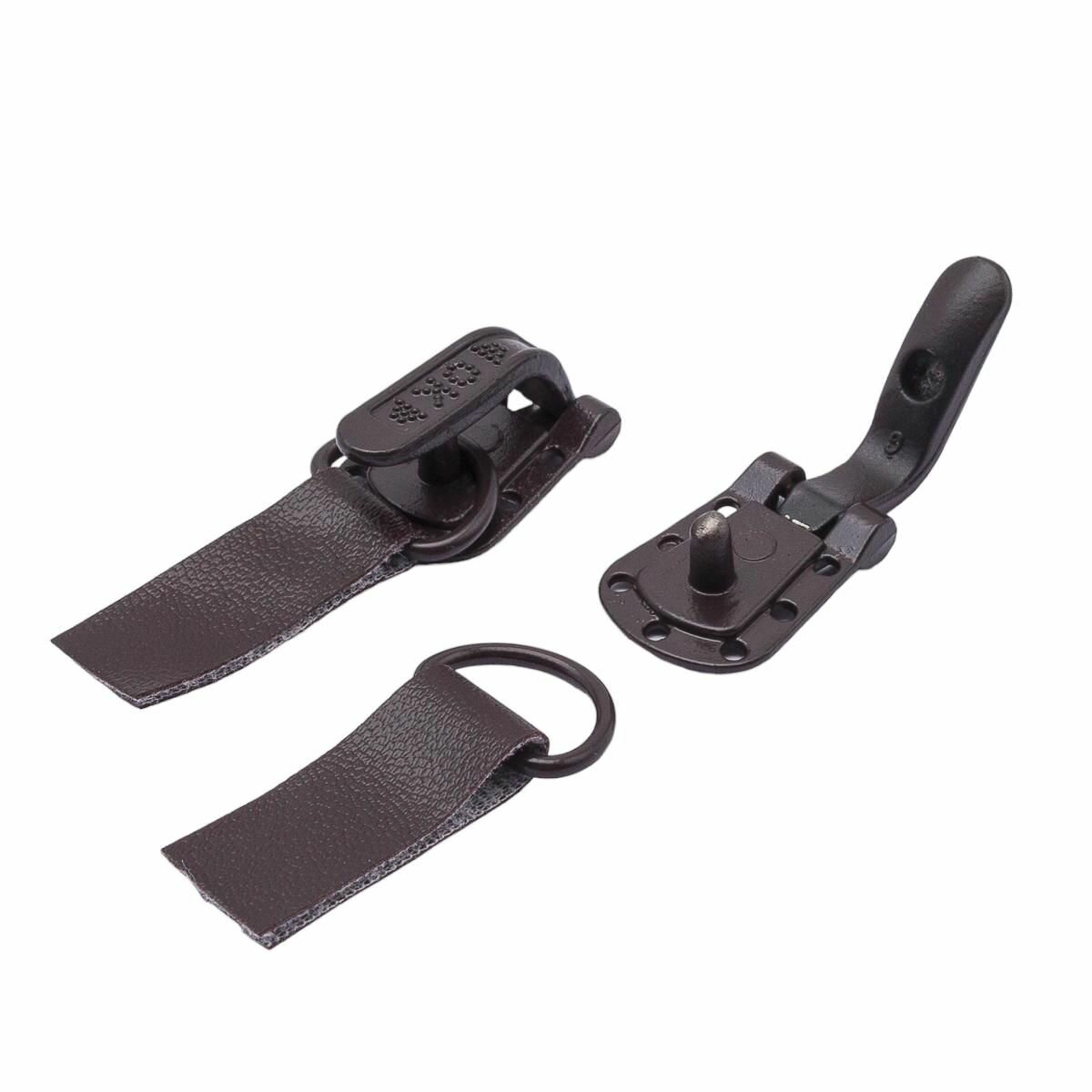 Крючок шубный айрис 5 шт, прочный металл, темно-коричневый (PQ5203)