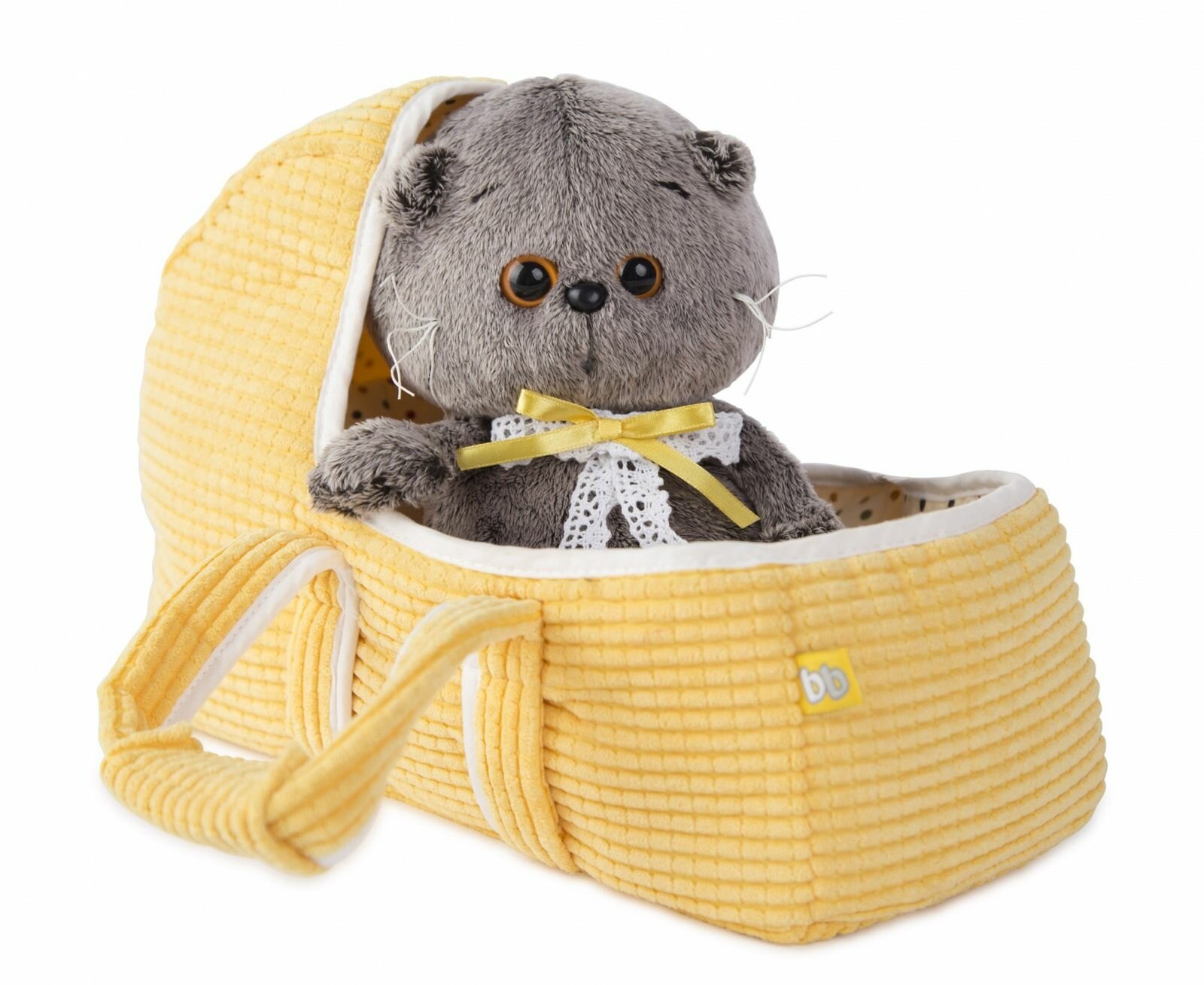 Мягкая игрушка Basik&Сo "Басик Baby", в люльке, 20 см