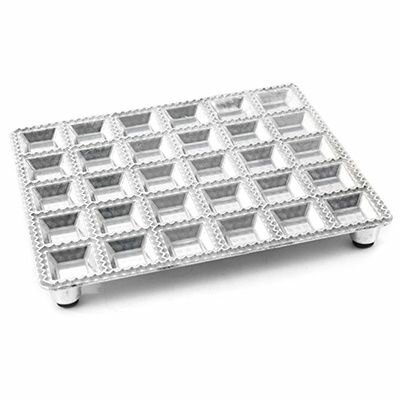 Пельменница КНР алюминиевая "Равиоли", 19,5х16,5х2 см, на ножках, на 30 штук