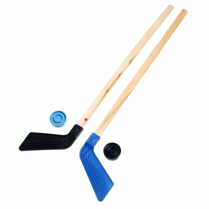 Хоккейный набор Винтер 2 клюшки 80 см, 2 шайбы