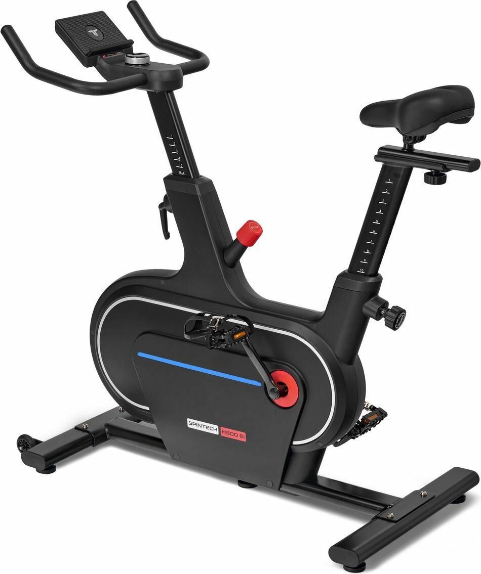 Велотренажер Titanium Slimtech H300 Ei, электромагнитная система нагружения, 32 уровня нагрузки, черный