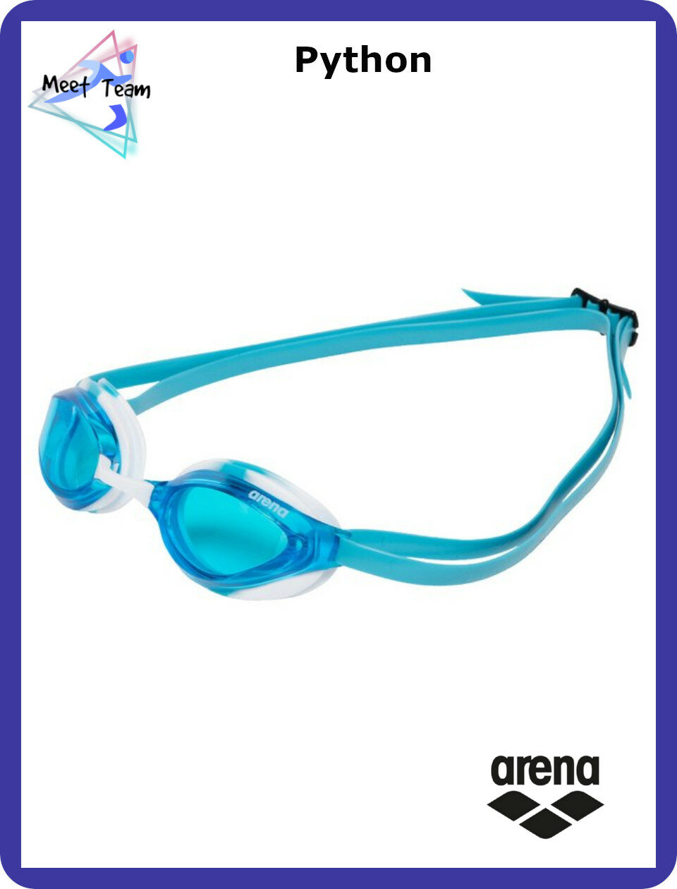 Очки Arena Python (голубой-белый)
