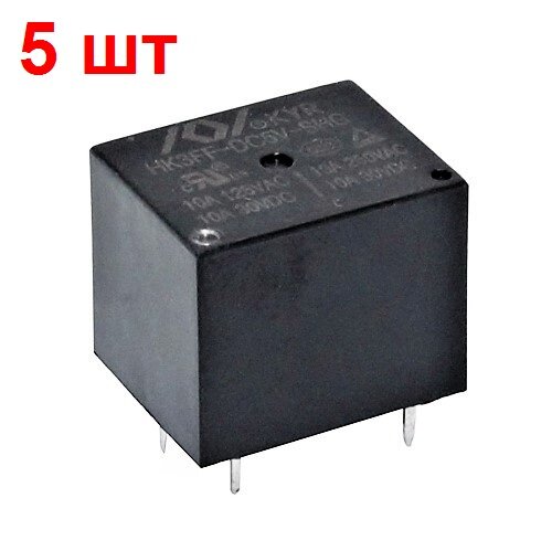 Реле HK3FF-DC5V-SHG 5 шт. 5В пост. 1 группа на перекл.
