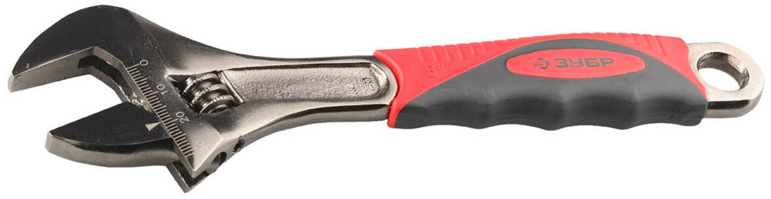 ЗУБР 200/30 мм, сталь ключ разводной