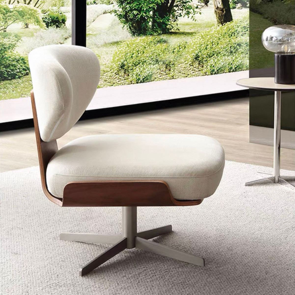 Кресло без подлокотников поворотное Monbrun (молочный)