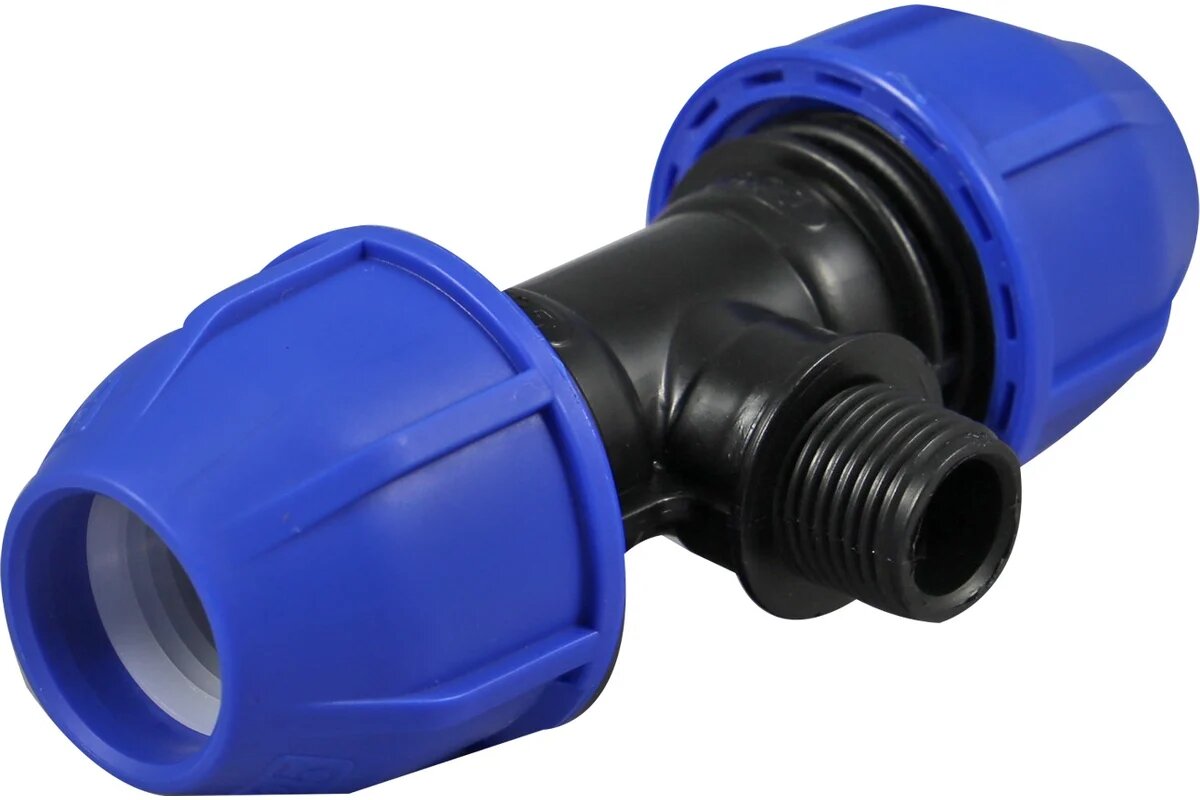 Millennium компрессионный переходной тройник ПНД 75-2' с наружной резьбой для труб HDPE