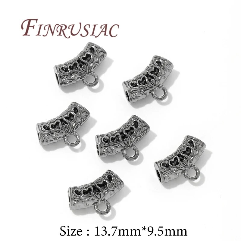 Позолоченные бейлы для подвесок FINRUSIAC 10 Pieces, Black Plated