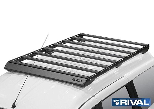 Багажник корзина на крышу для Лада Ларгус алюминиевый, Ривал, 1730x1000 мм