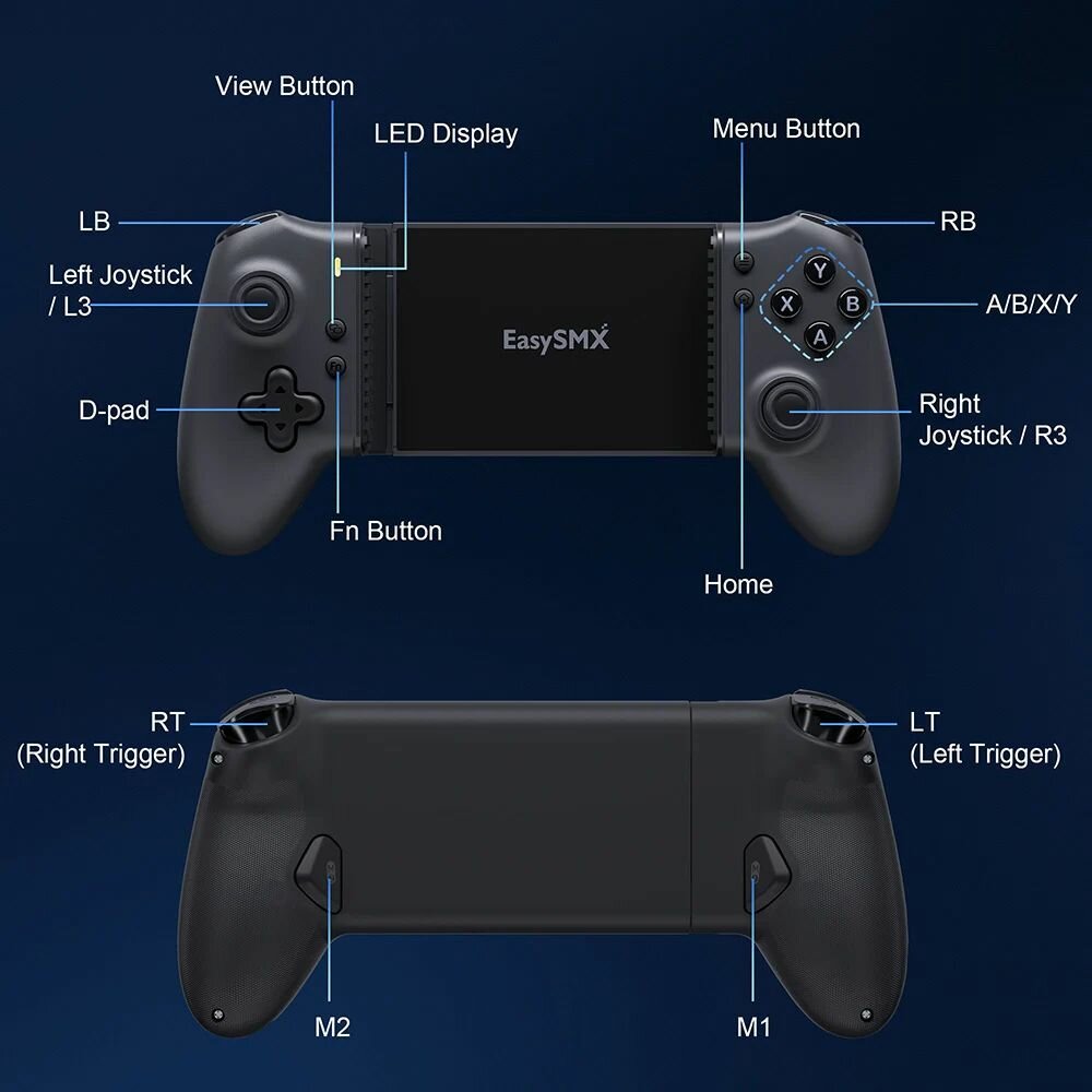EasySMX M15 Type C Gamepad Мобильный контроллер, механический зал.