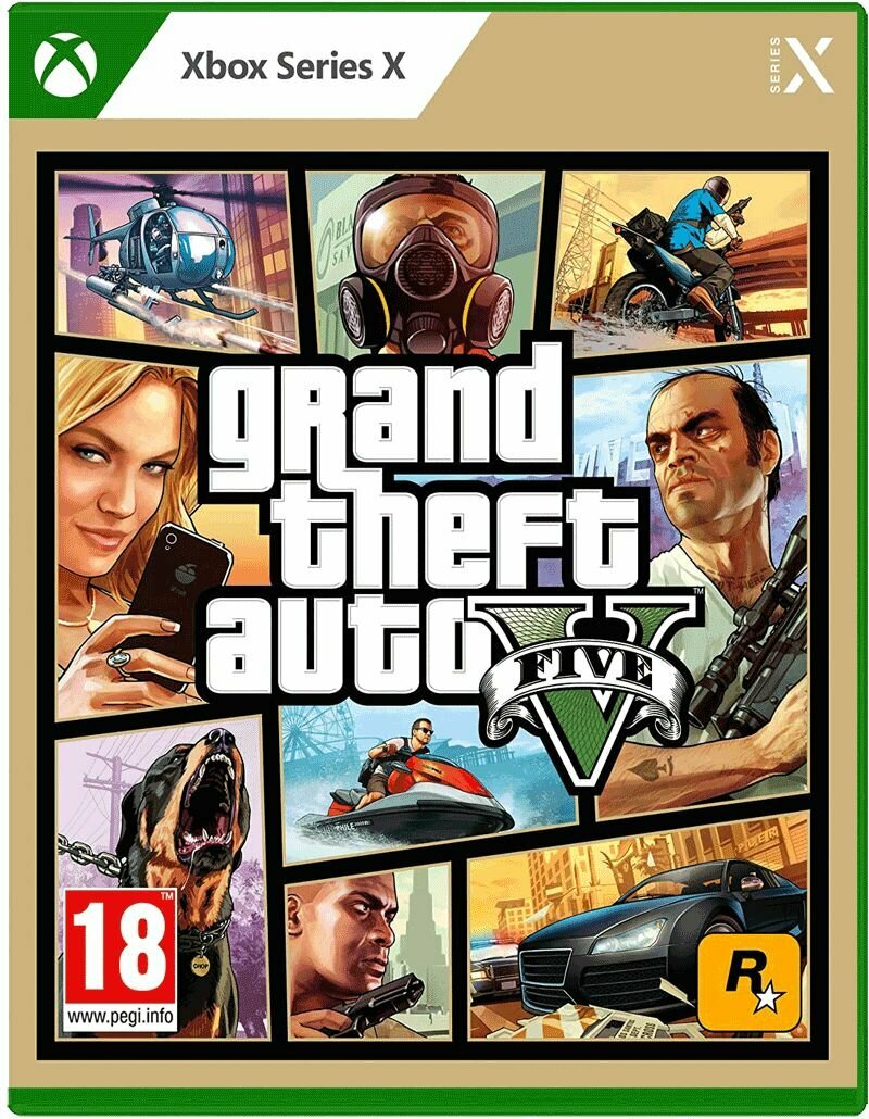 Игра GTA 5 (Grand Theft Auto) , для Xbox Series X , Blu-ray, Русские субтитры .