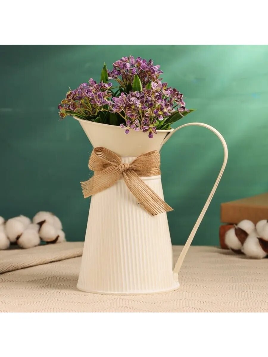 Кашпо "Кувшин Гленн" белый, 12х12х20см