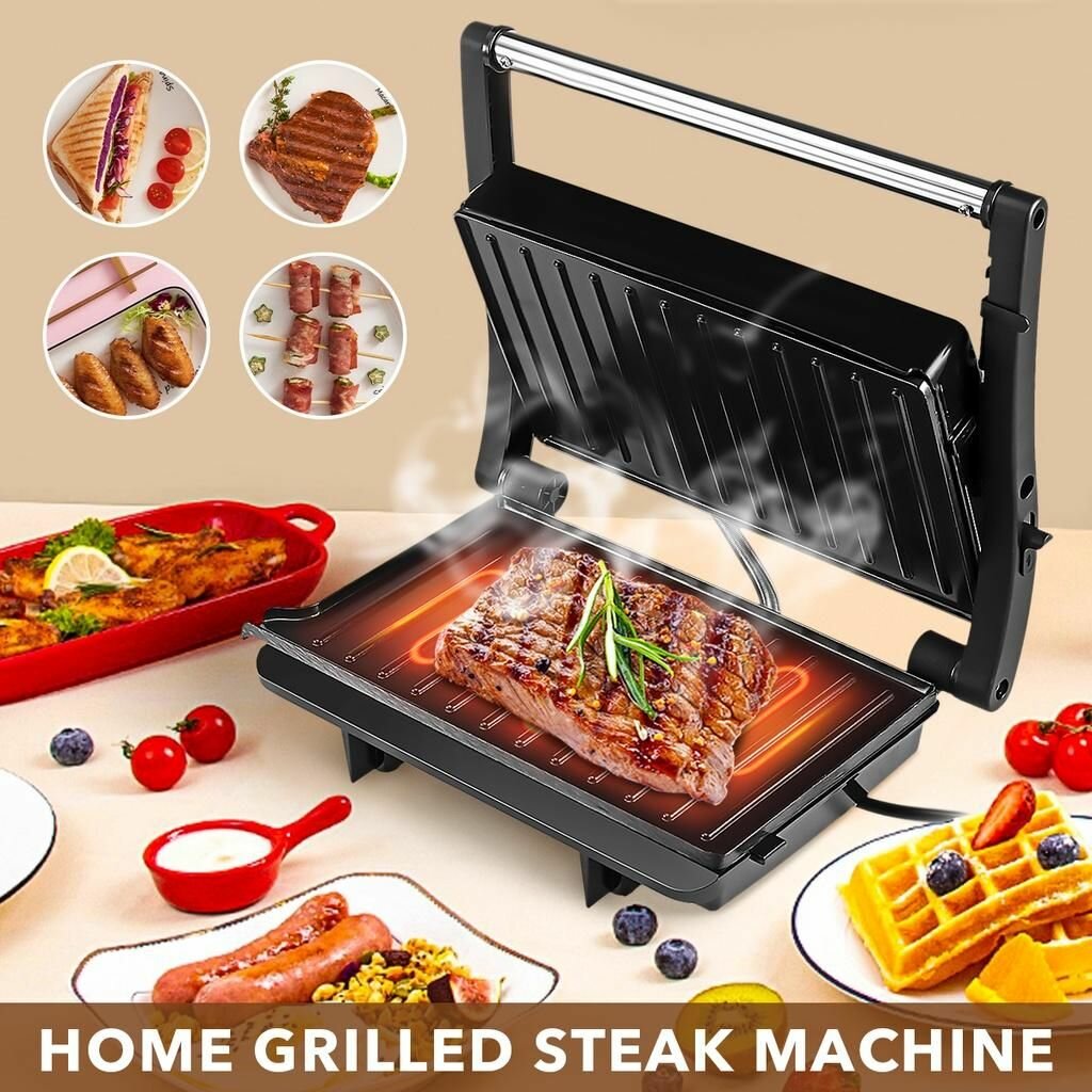 Бытовой гриль-машина для бездымного приготовления барбекю мощностью 1000 Вт -lj