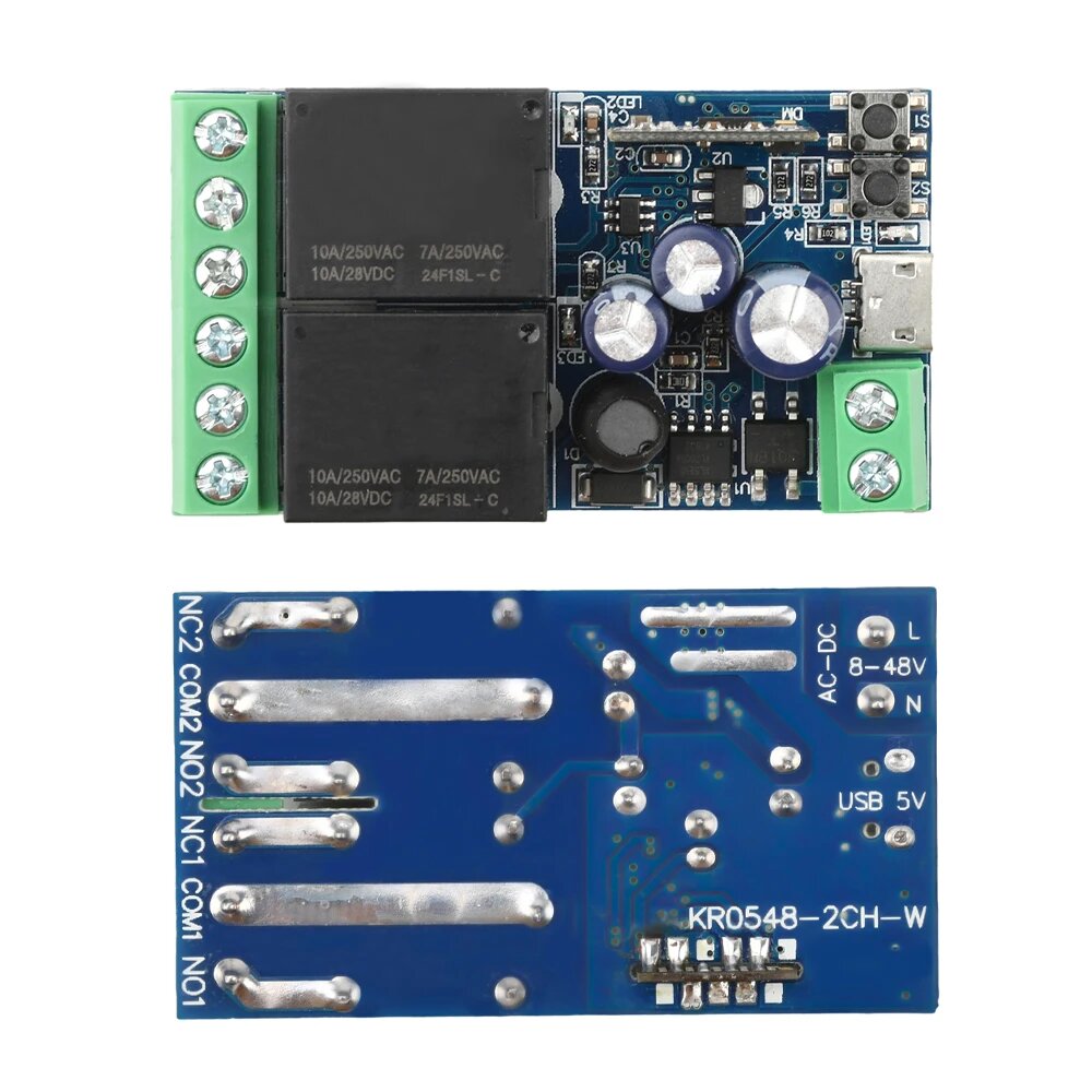 Diymore EWeLink WiFi Smart Switch DC 12-48V 2-Channel