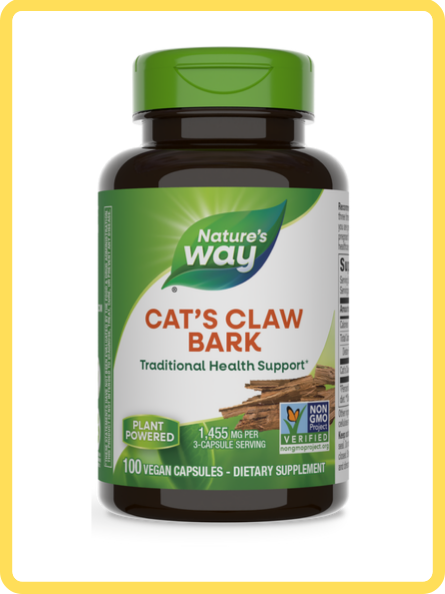 Кора кошачьего когтя, Nature's Way, 1455 мг, 100 веганских капсул (485 мг в 1 капсуле)