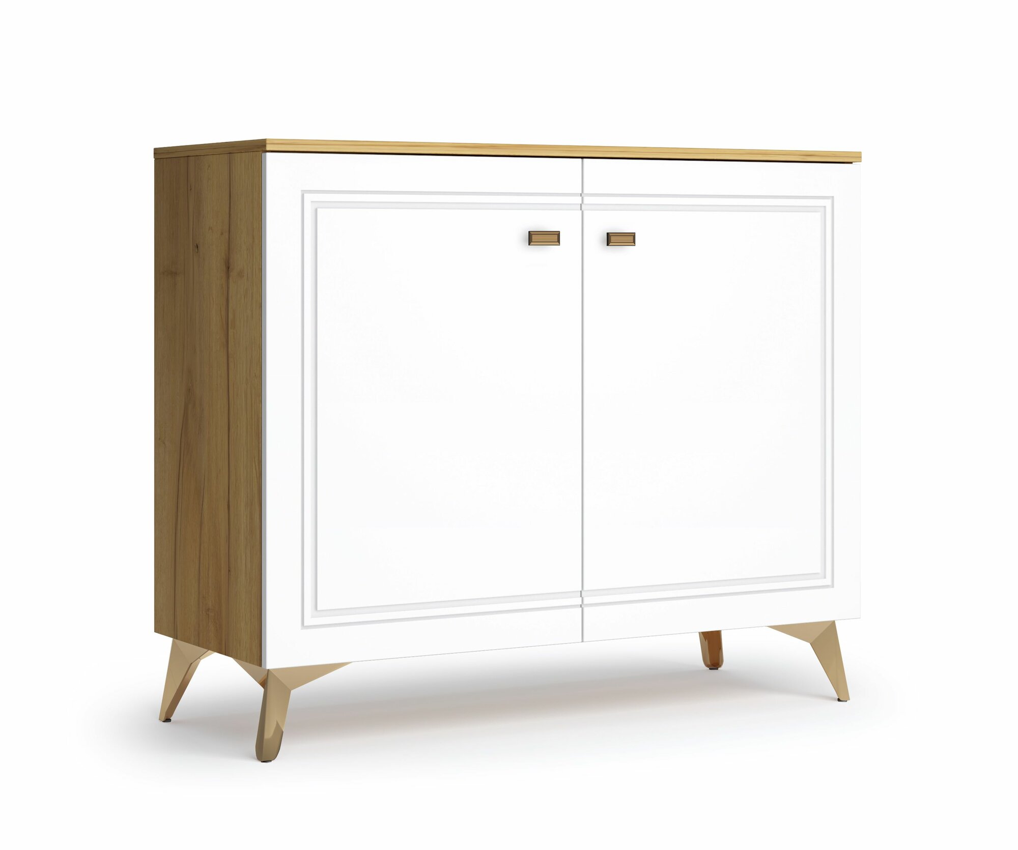 Комод Кураж "Вега Сапфир", с доводчиками, ЛДСП/МДФ, белый, 100x42x85 см