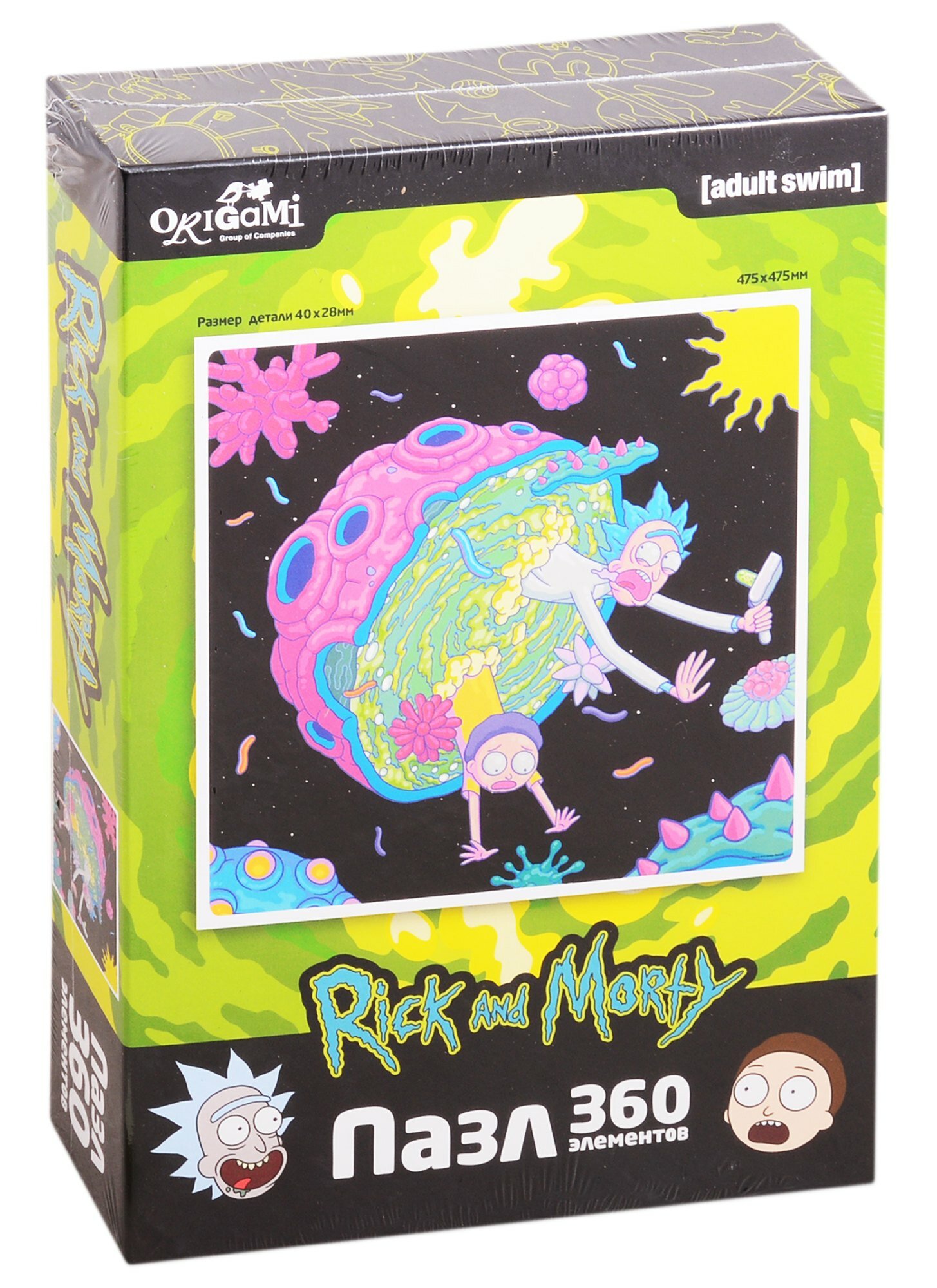 Пазл Рик и Морти. Портал. ORIGAMI/Оригами 360эл 05351