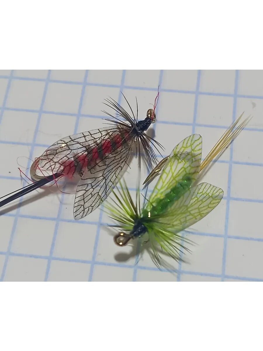 Мушка на хариуса и другую рыбу. Набор 2 штуки.