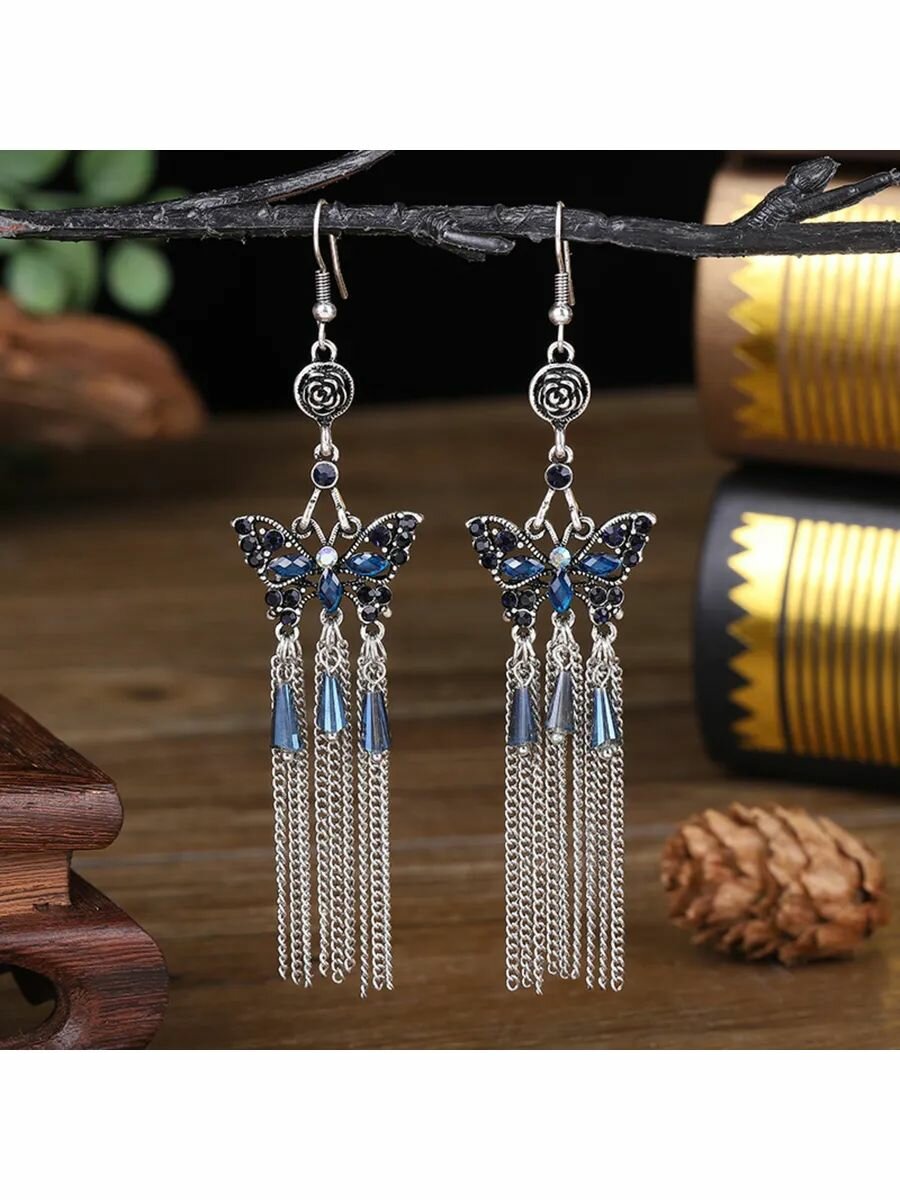 Серьги, искусственный камень