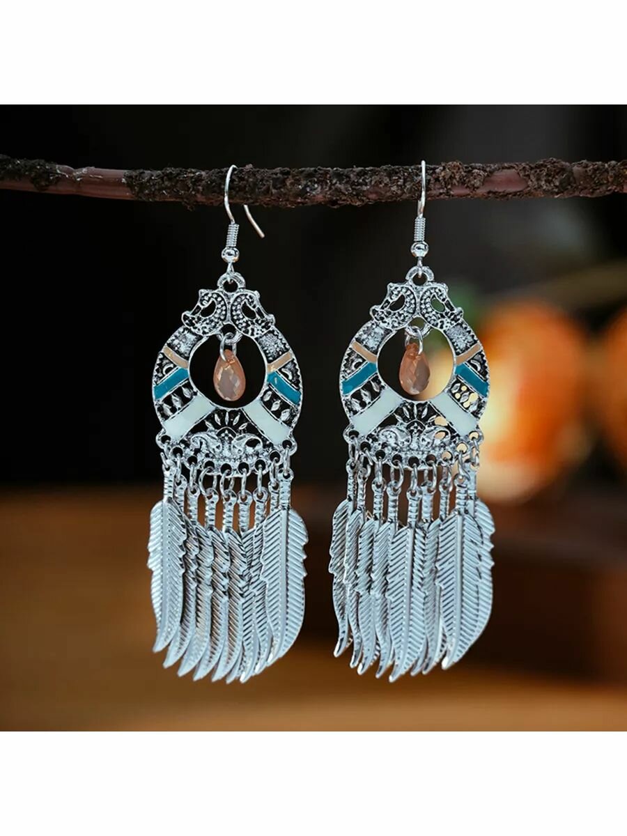 Серьги, искусственный камень